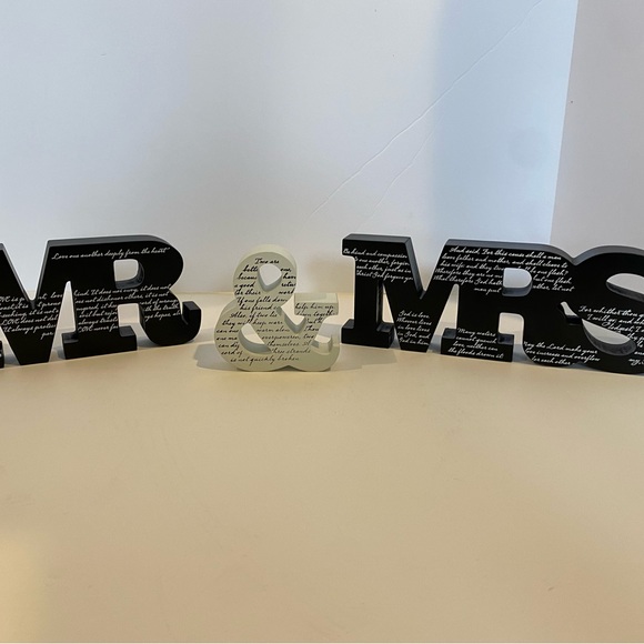 Accents | Mr Mrs Custom Self Standing Or Hanging Letters With Verses In ...